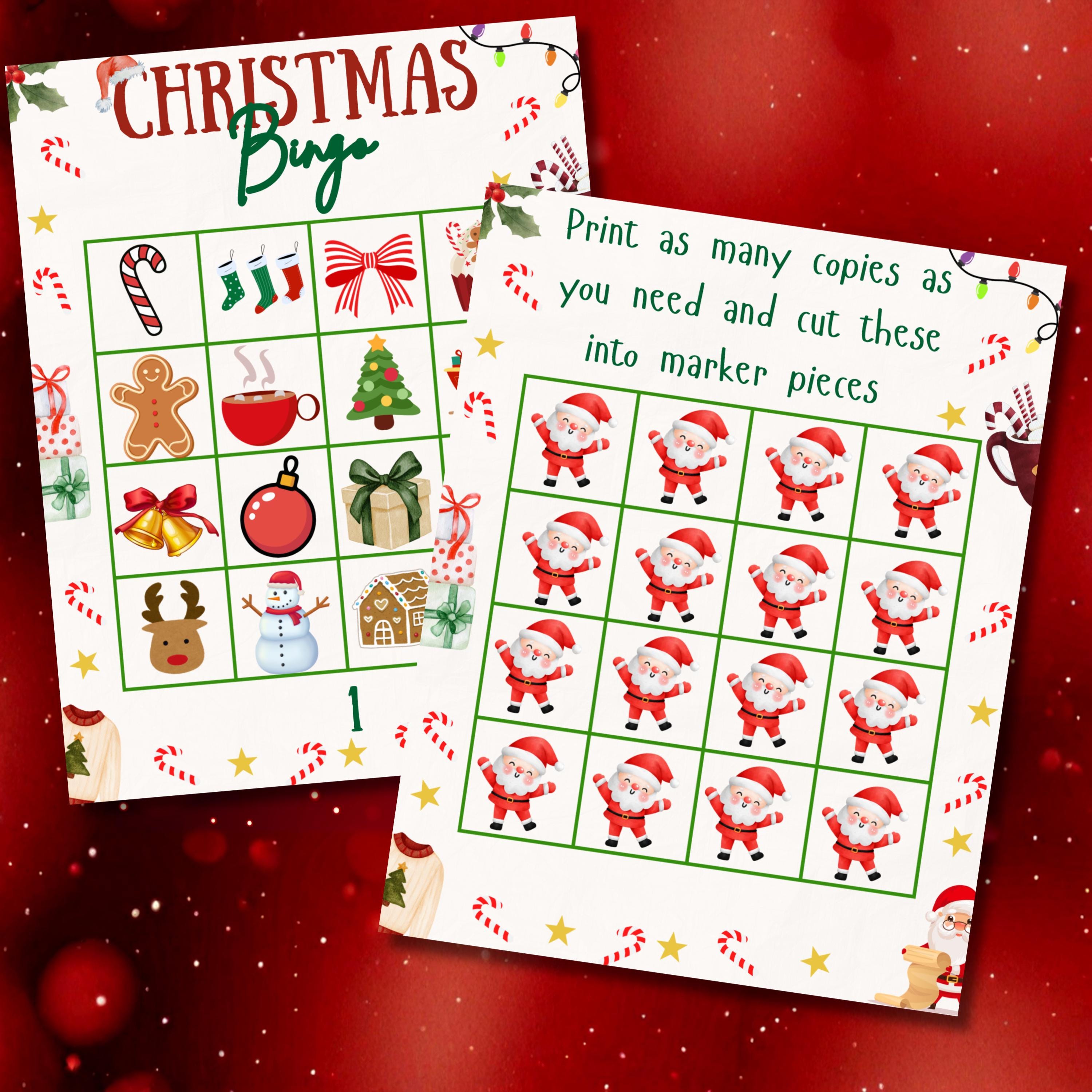 Christmas Bingo Game Printable Digital Download – 20 Unique Cards ...
