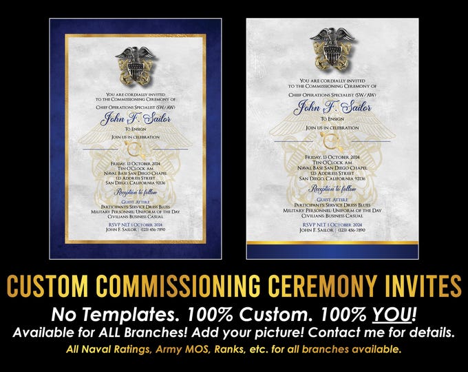 Covers From Chief -commissioning Ceremony Invite - Military Invitation ...