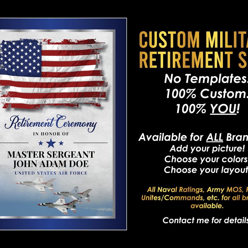 Military Retirement Sign - Etsy