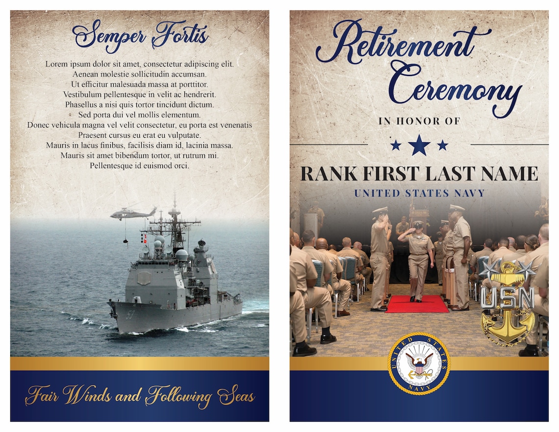 ALL BRANCHES Custom Military Retirement Program - Etsy
