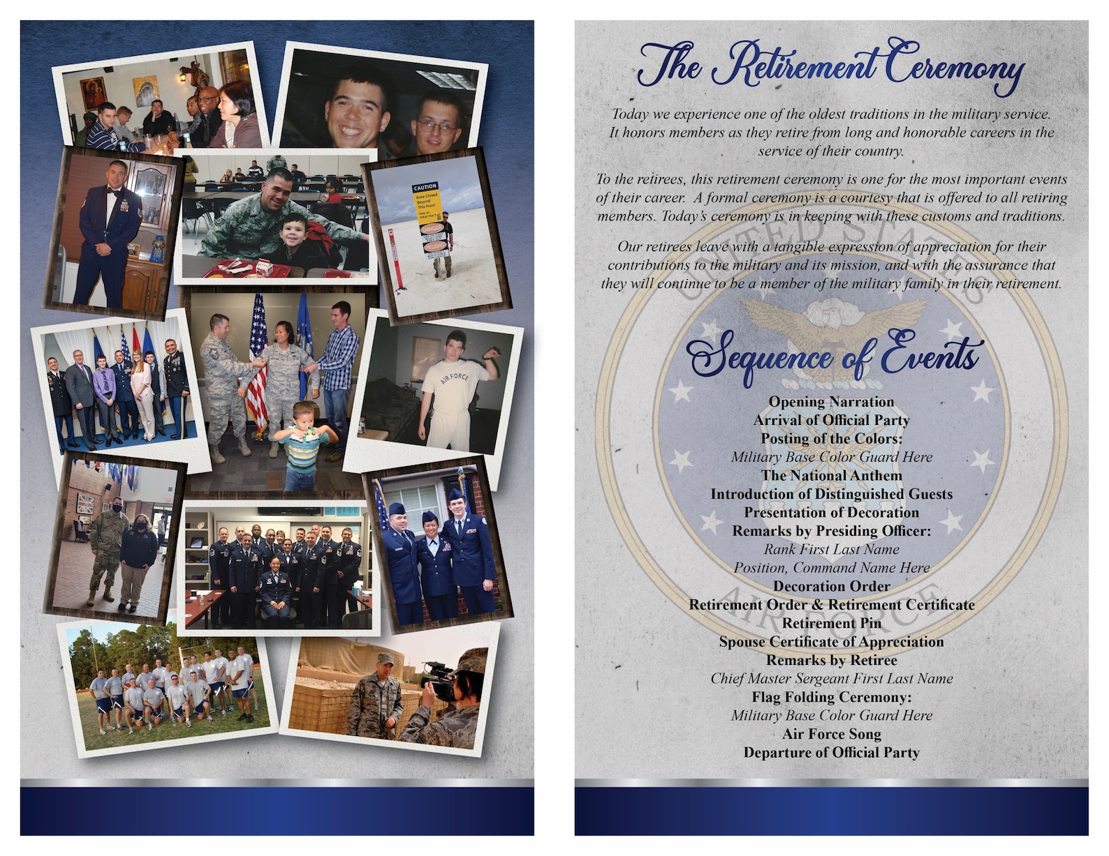 ALL BRANCHES - Custom Military Retirement Program - Etsy
