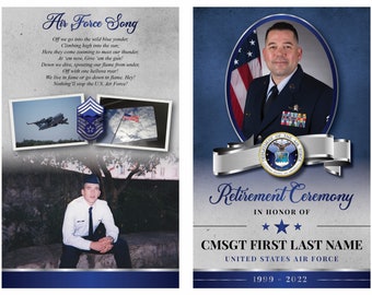 ALL BRANCHES Custom Military Retirement Program - Etsy