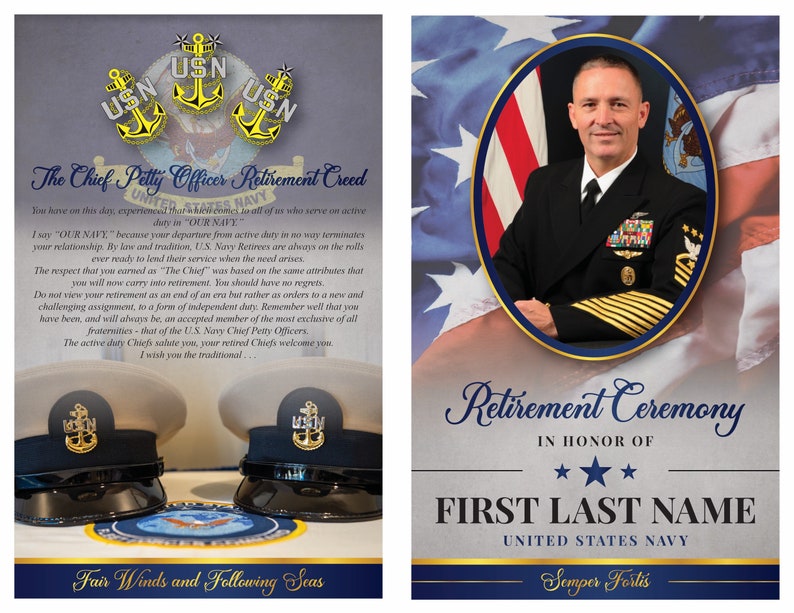 ALL BRANCHES Custom Military Retirement Program - Etsy