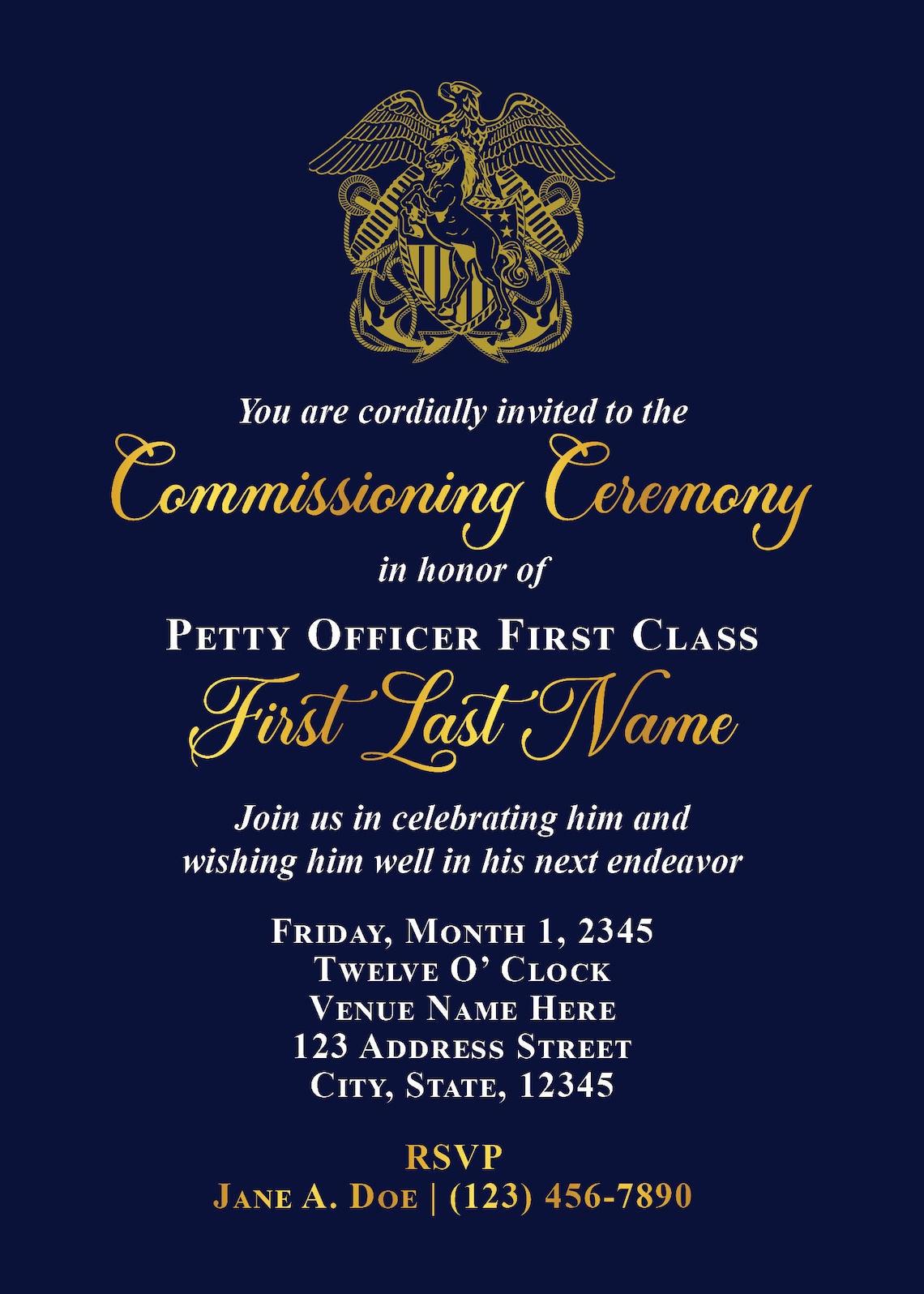 ALL BRANCHES Custom Commissioning Ceremony Invitation - Etsy