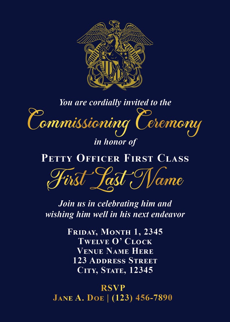 ALL BRANCHES Custom Commissioning Ceremony Invitation - Etsy