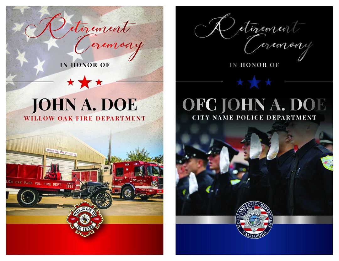 CUSTOM First Responders Retirement Program - Etsy