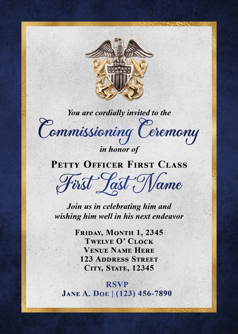 ALL BRANCHES Custom Commissioning Ceremony Invitation - Etsy