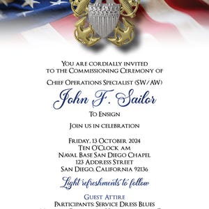 ALL BRANCHES - Custom Commissioning Ceremony Invitation - Etsy