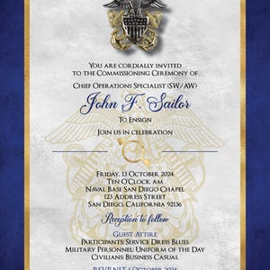 ALL BRANCHES - Custom Commissioning Ceremony Invitation - Etsy