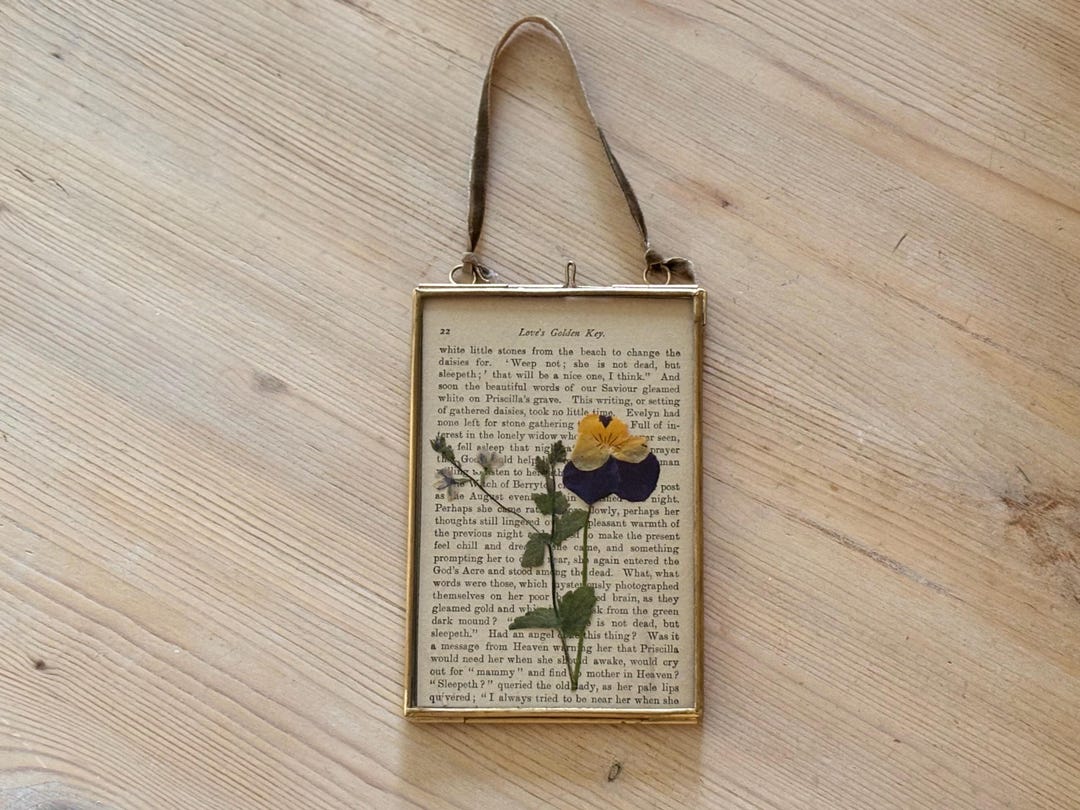 Flower Framed: Vintage Book Page, Scottish Garden - Etsy