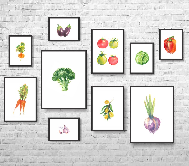 Vegetables Art Print Kitchen Decor Vegetables Wall Decor - Etsy