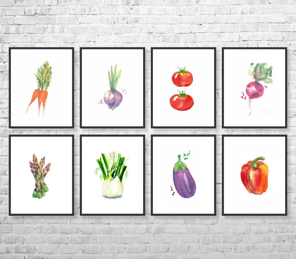 Vegetables Print-kitchen Decor-vegetables Decor-vegetables - Etsy