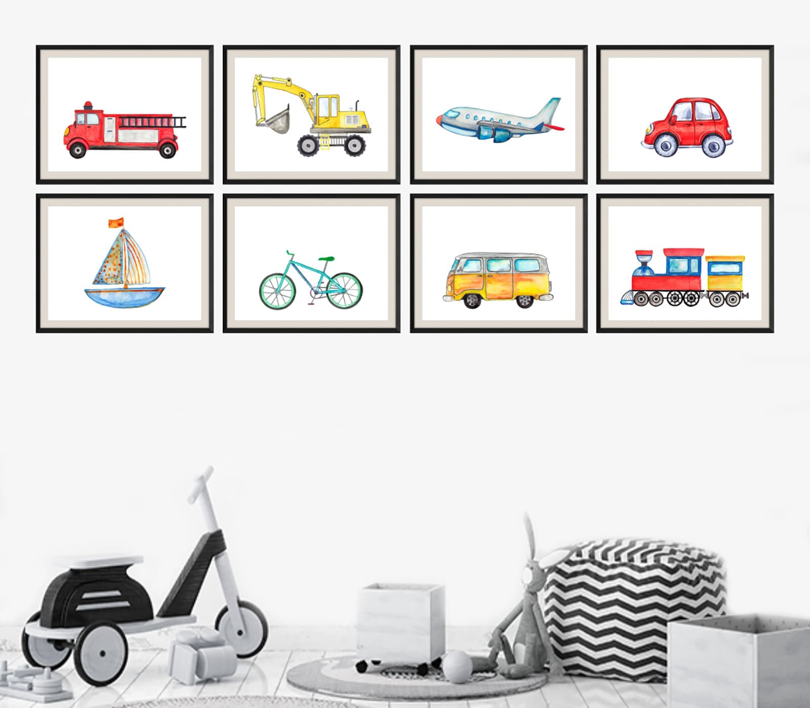 Transportation Wall Art Transportation Decor Boy Nursery - Etsy UK
