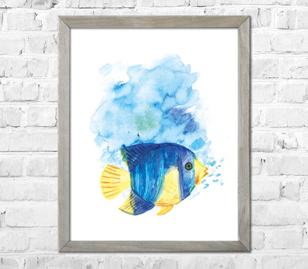 Nursery Print Fish Art Print Fish Painting Kids Room Decor - Etsy