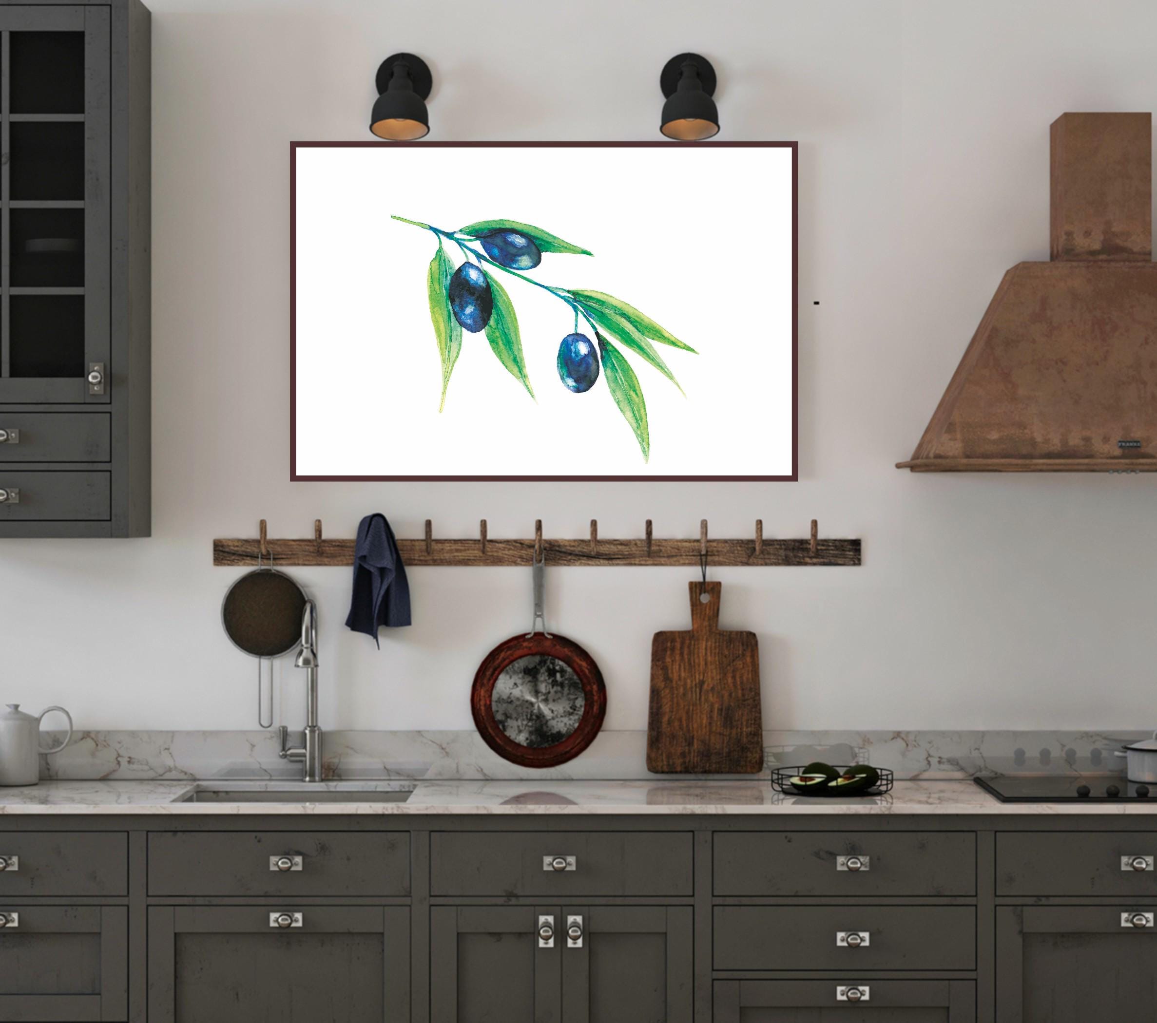 Olives Watercolor Print: Botanical Kitchen Wall Art - Etsy