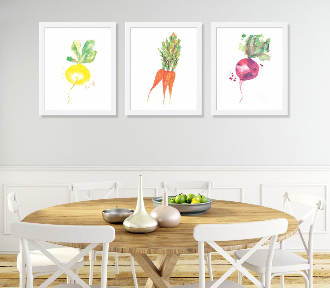 Vegetables Decor-kitchen Decor-vegetables Print-vegetables Kitchen Art ...