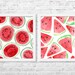 Watermelon Watercolor Print Set: Kitchen Fruit Still Life Art - Etsy