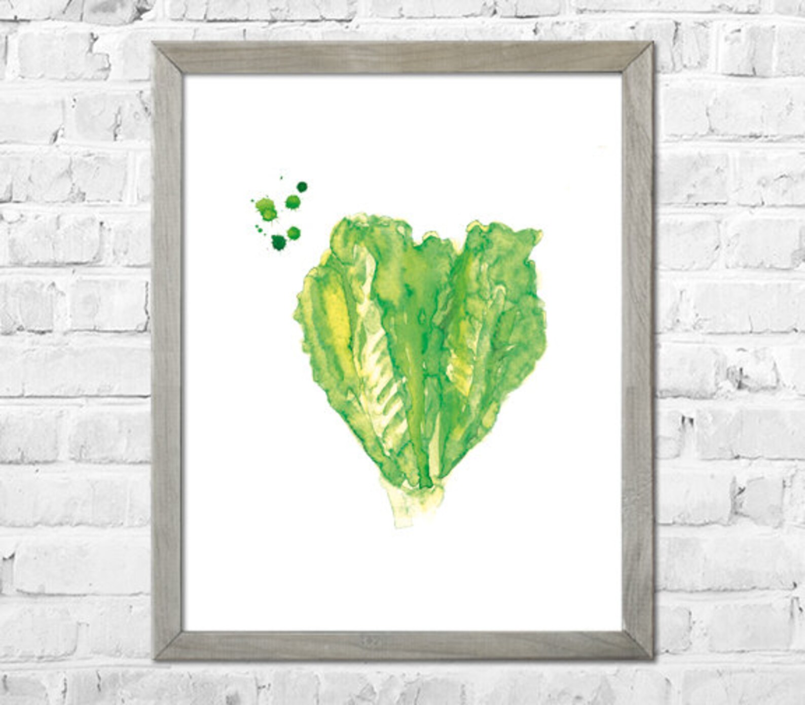 Lettuce Art Watercolor Print Kitchen Wall Art Kitchen Art - Etsy