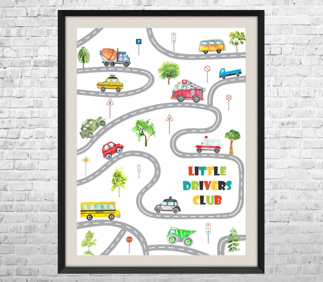 Watercolor Vehicles Art Print: Transportation Nursery Decor - Etsy