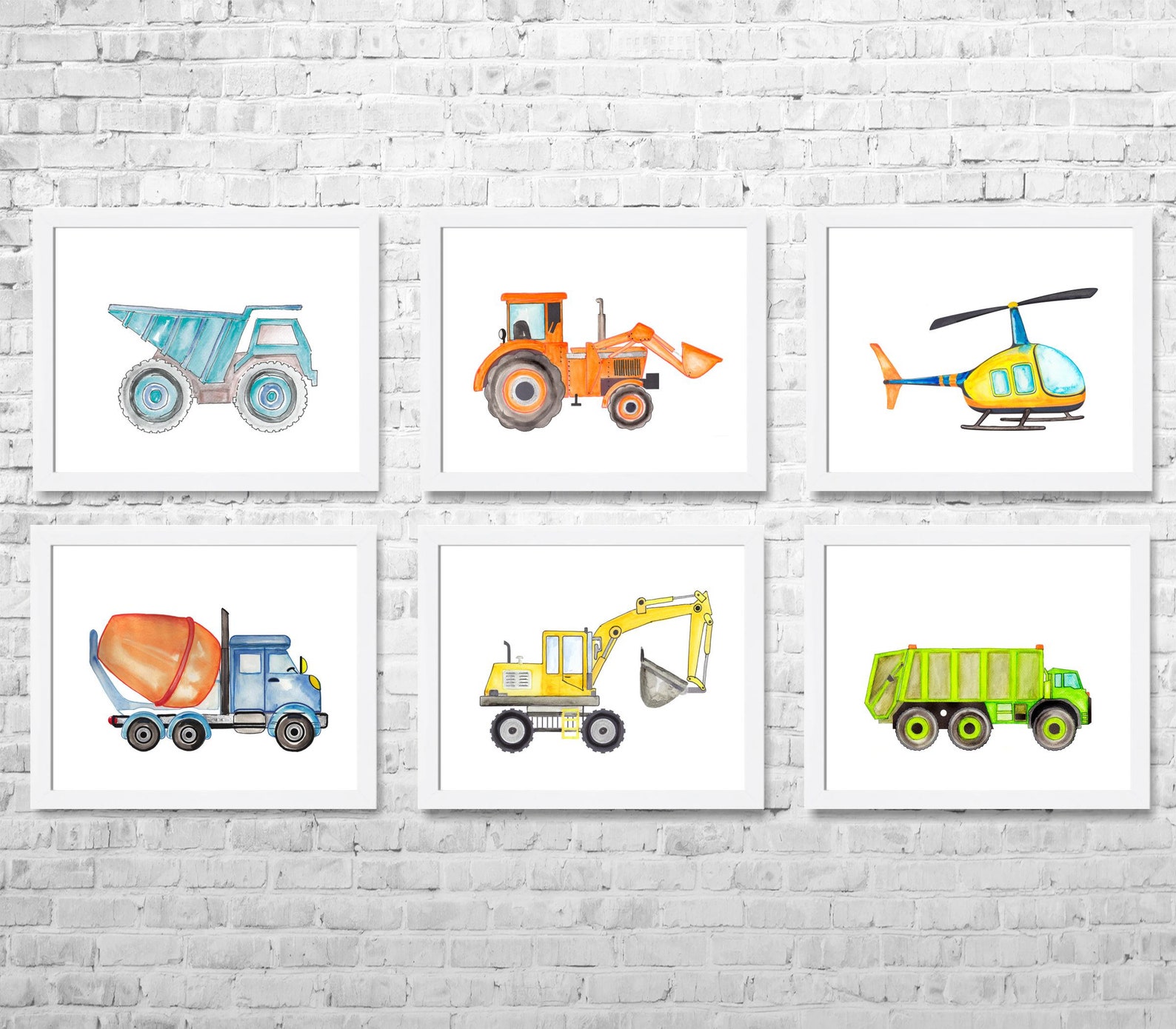 Construction Nursery Art Nursery Poster Trucks Prints | Etsy