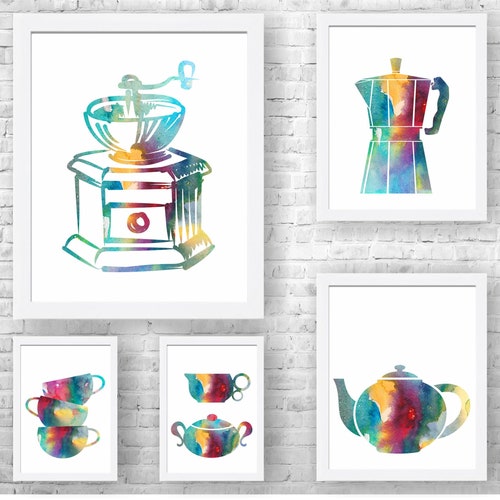 Set of 3 Kitchen Prints Coffee Print Set Kitchen Art Prints - Etsy