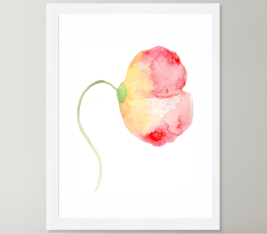 Floral Wall Art, Watercolor Flower Art Print, Flower Painting ...