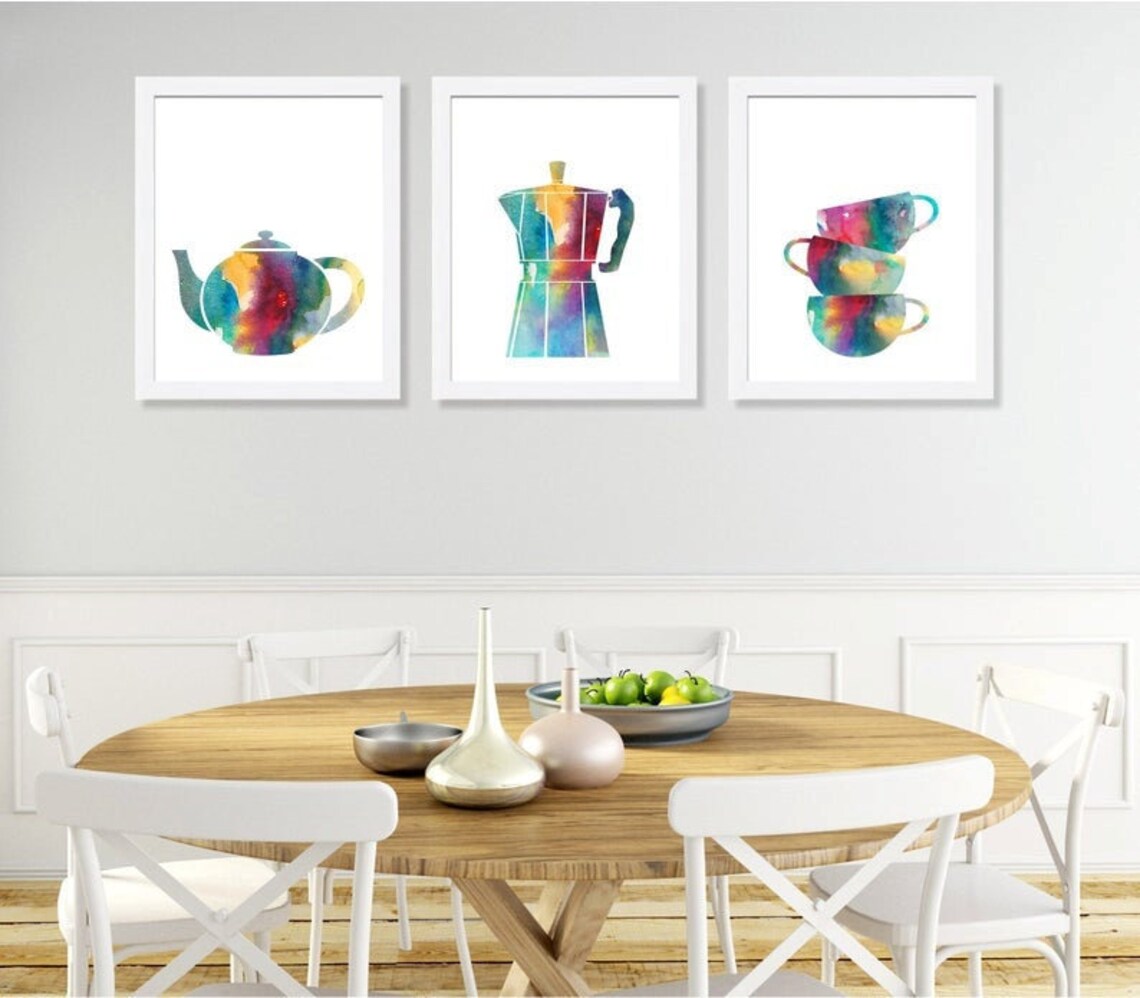 Set of 3 Kitchen Prints Coffee Print Set Kitchen Art Prints - Etsy