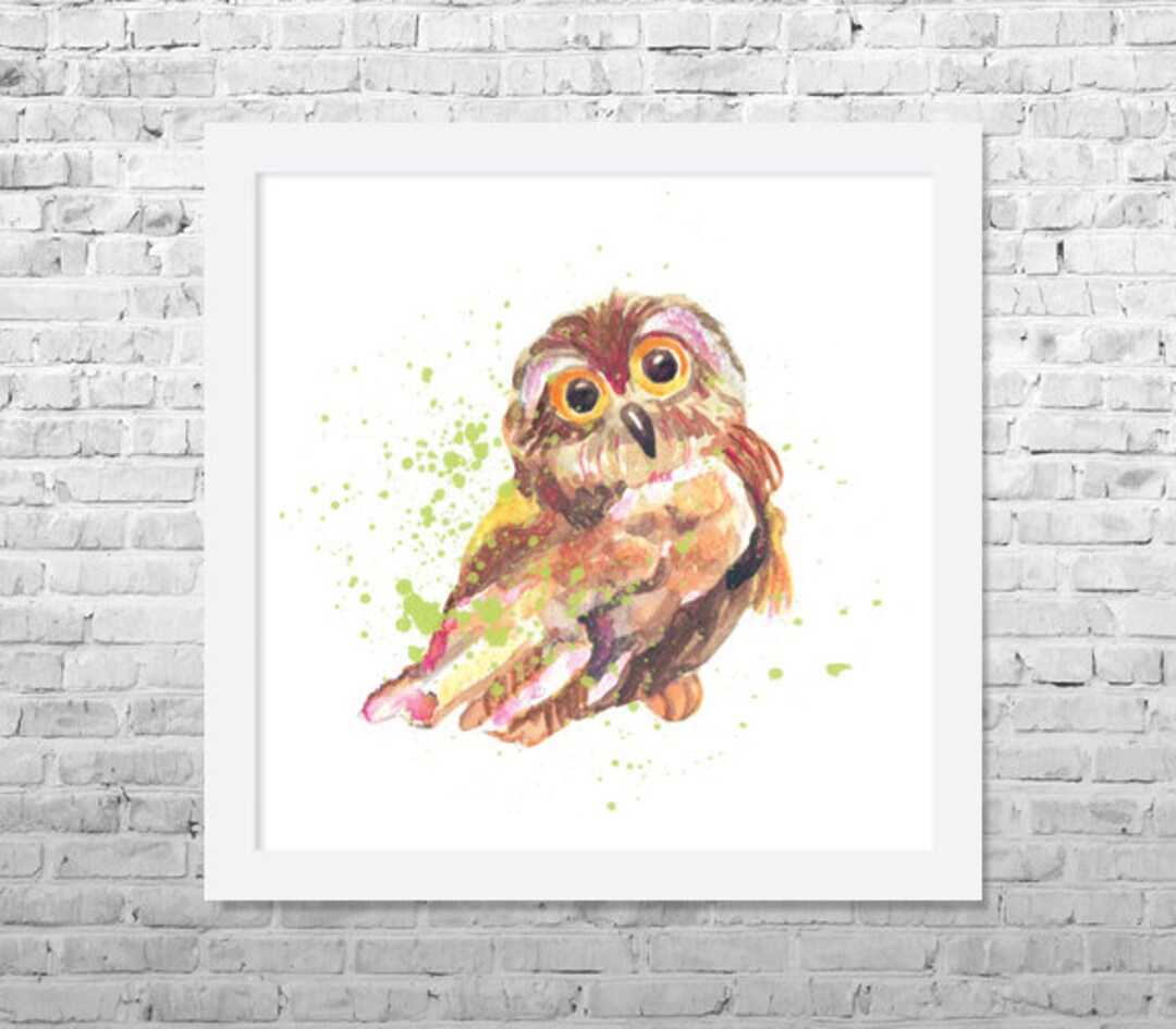 Owl Watercolor Painting, Owl Art, Watercolor Art, Animal Art, Owl Art ...