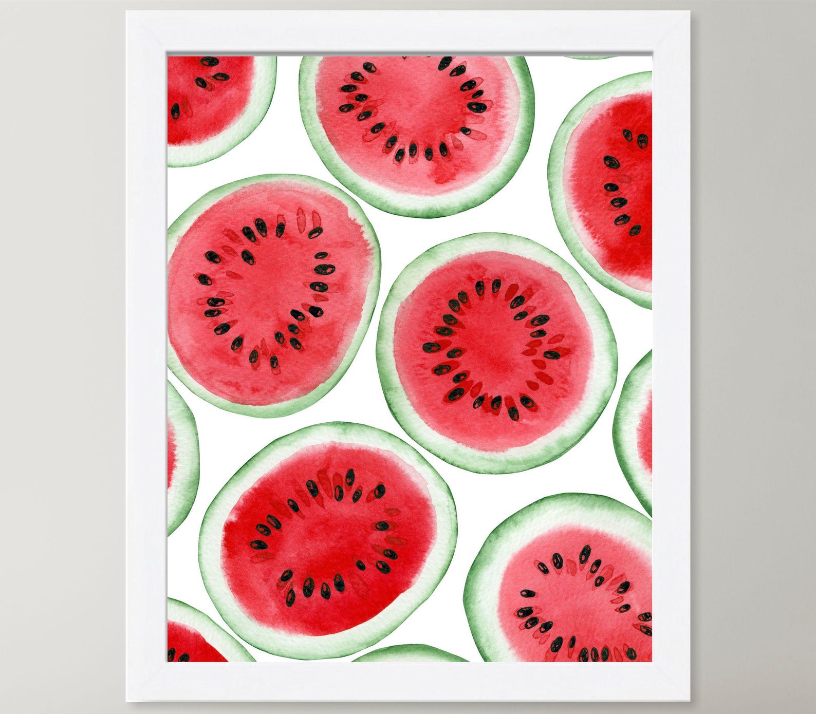 Watermelon Watercolor Print Set: Kitchen Fruit Still Life Art - Etsy