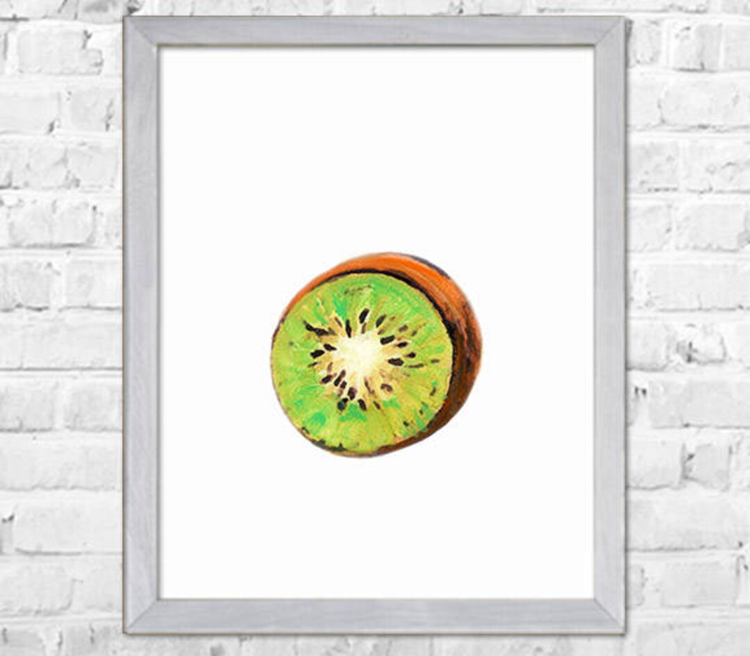 Kiwi Art, Watercolor Art, Kiwi Painting, Kiwi Fruit, Kitchen Print ...