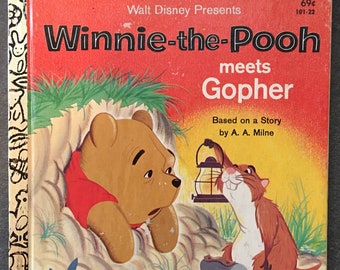 Winnie-the-pooh Meets Gopher // Walt Disney // Little Golden - Etsy