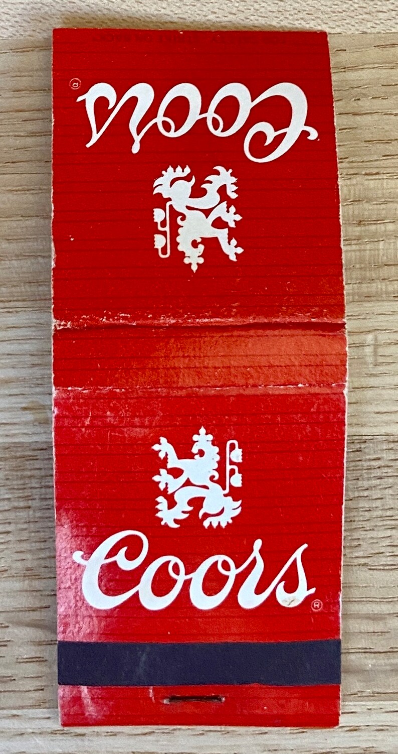Red & White Coors Vintage Matchbook Unused Adolph Coors - Etsy