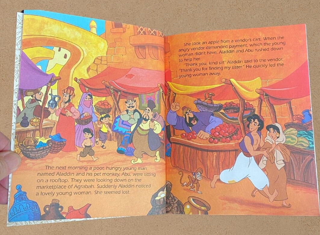 Disney's Aladdin Little Golden Book, Collectible Hardcover Storybook ...