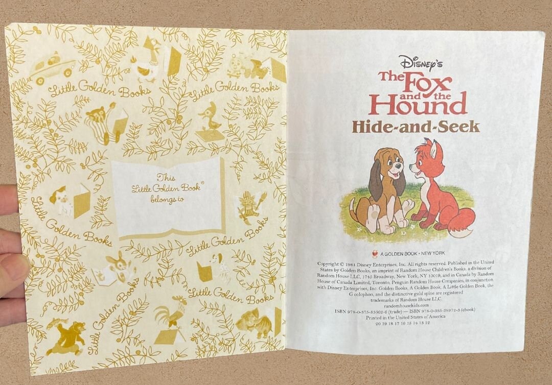 Disney's the Fox and the Hound Little Golden Book Collectible Hardcover ...