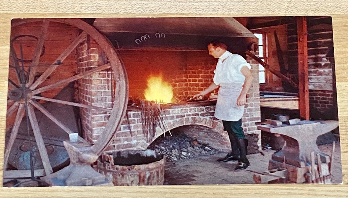 Deane Forge Williamsburg VA Postcard, Blacksmith Official Colonial Post ...