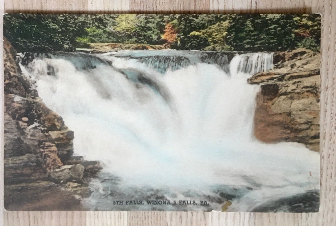 5th Falls Winona, 5 Falls PA Vintage Color Postcard, Collectible ...