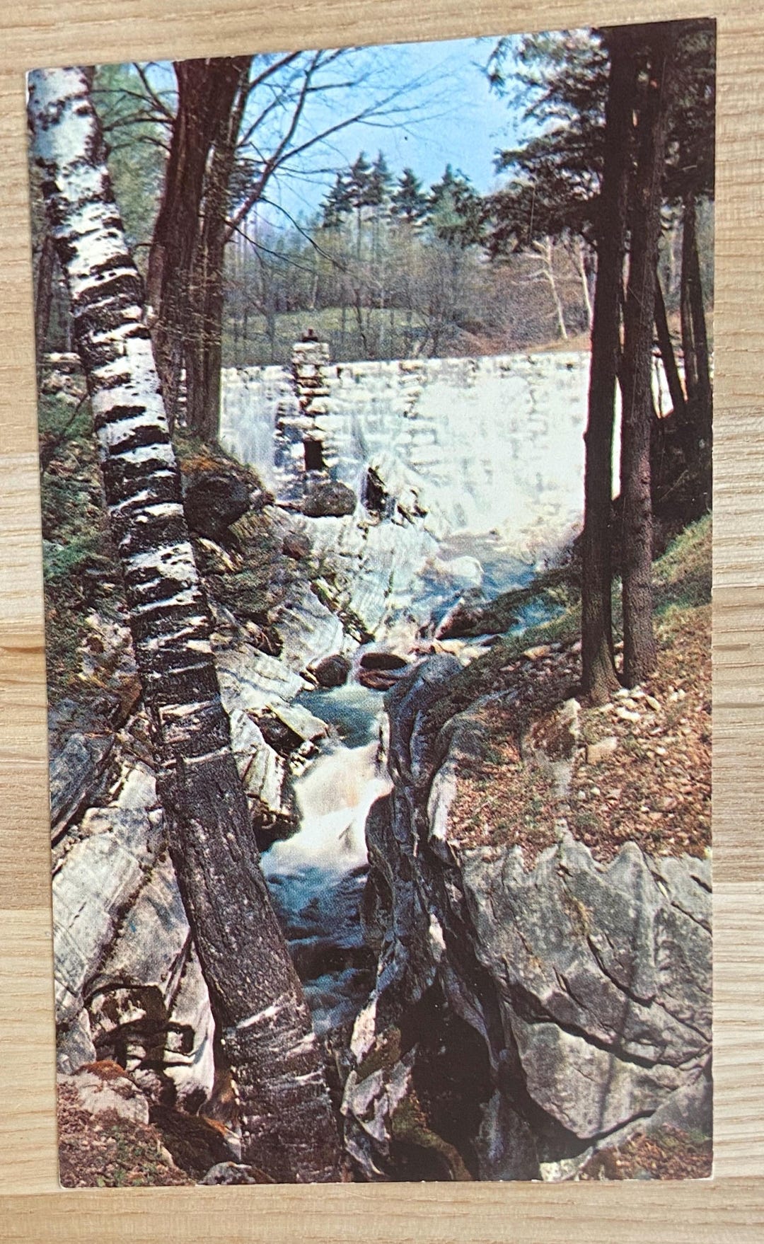 Marble Dam Near Natural Bridge North Adams Mass Postcard, Historic ...