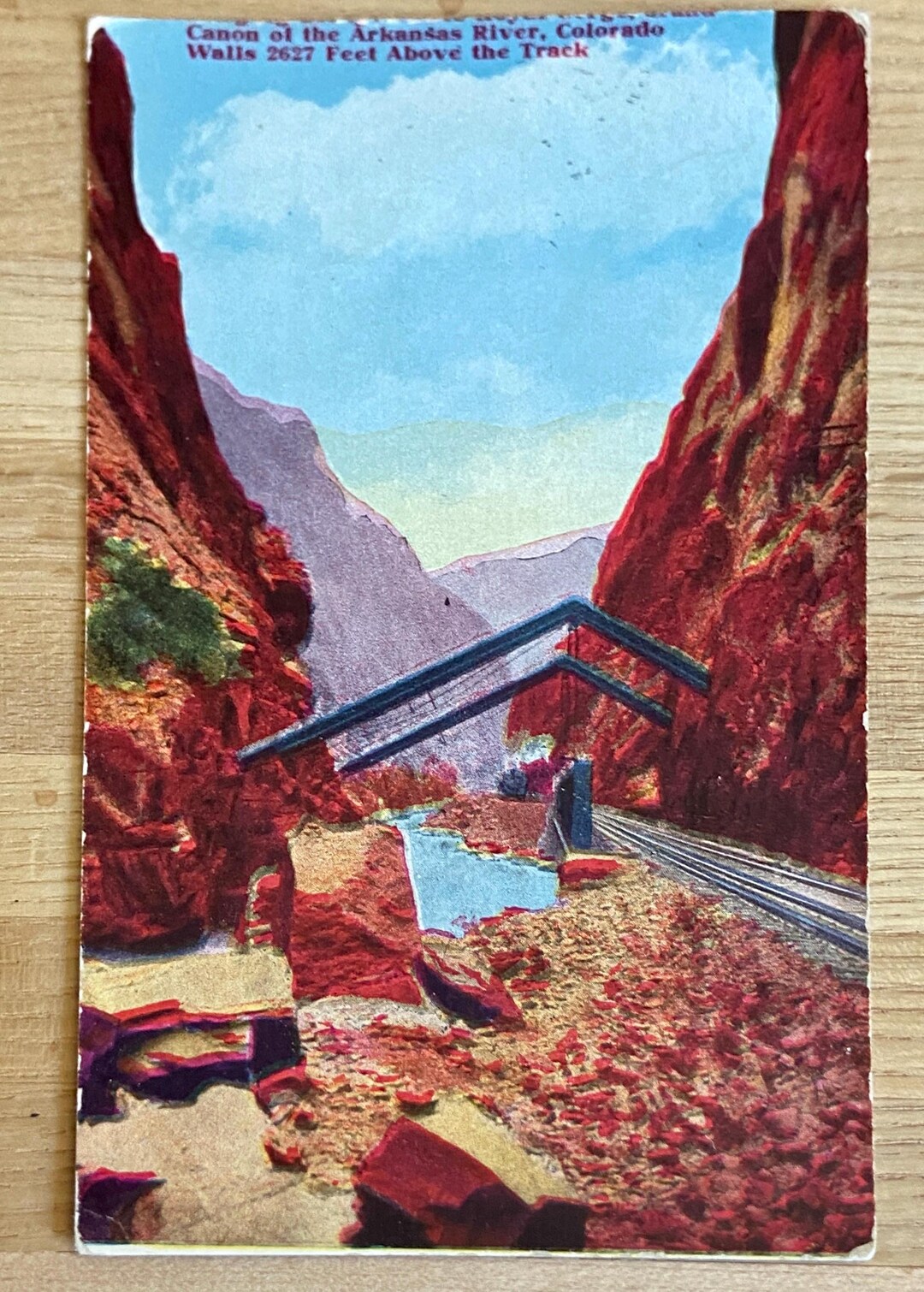 Hanging Bridge Royal Gorge Canon & Arkansas River Colorado Antique ...