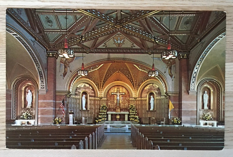 Vintage Color Postcard St Catherine's Church - Denver's Boulevard ...