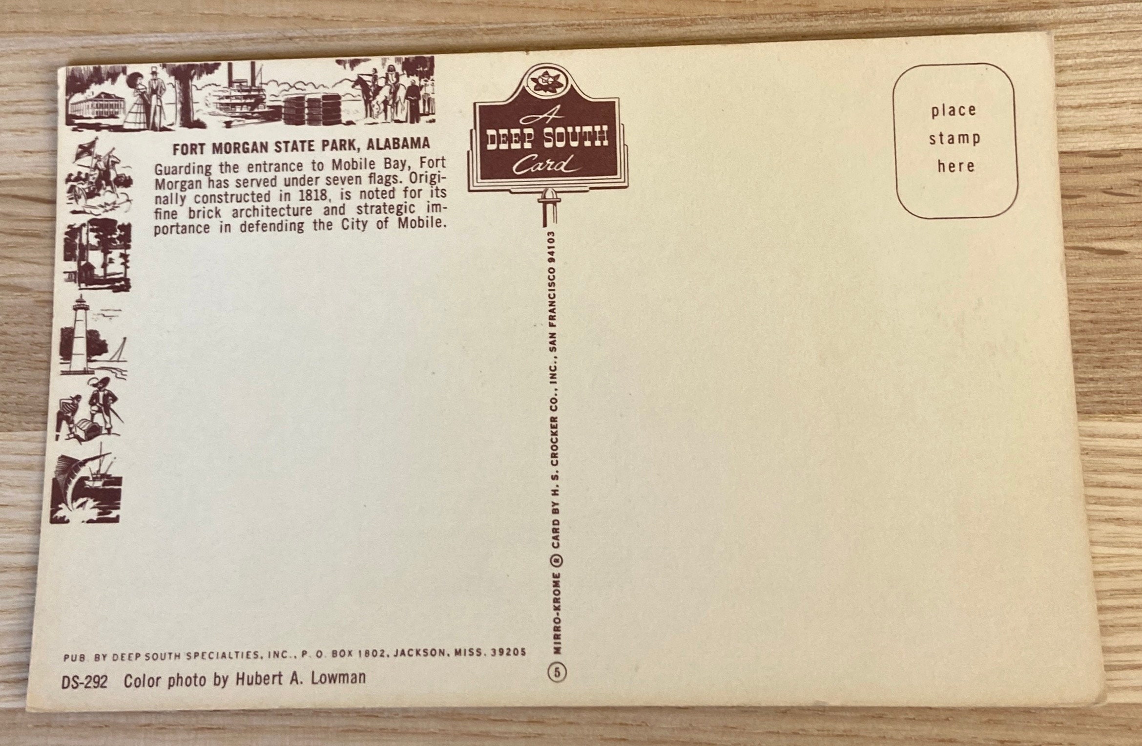 Fort Morgan State Park Alabama Vintage Postcard, A Deep South Post Card ...