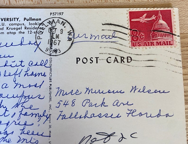 Washington State University Pullman WA Postcard, WSU Campus Souvenir Color Photography Posted ...