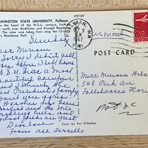 Washington State University Pullman WA Postcard, WSU Campus Souvenir Color Photography Posted ...