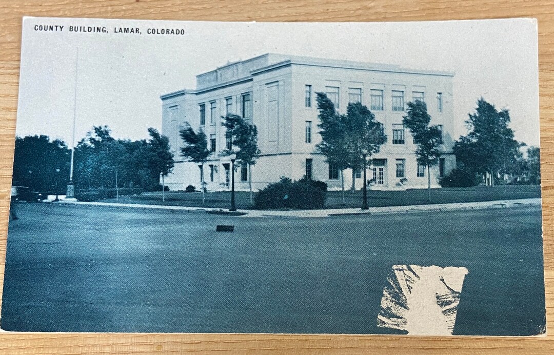 County Building Larmar Colorado Vintage Postcard, Conoco Touraide ...