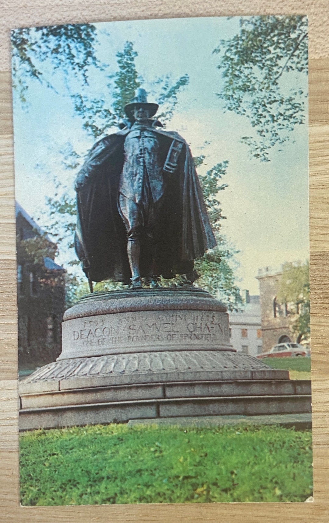 The Puritan Bronze Statue by Augustus Saint Gaudens Vintage Postcard ...