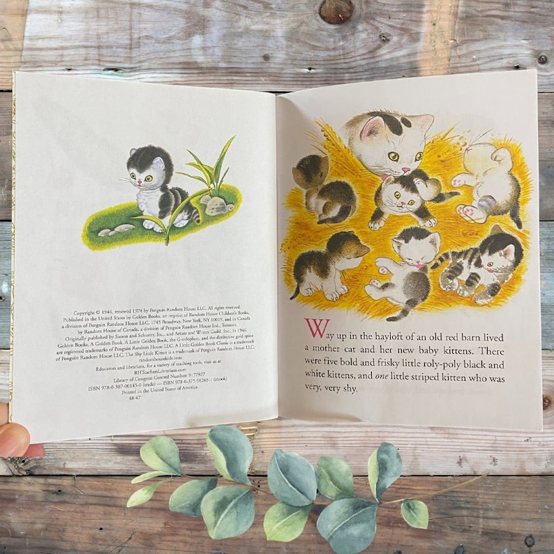 The Shy Little Kitten Little Golden Book 1974 Hardcover Collectible ...