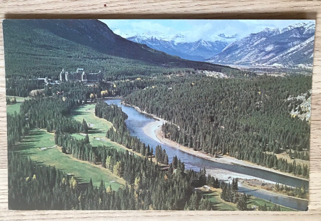 Canadian Rockies, Banff Springs Hotel, Golf Course & Bow River Postcard ...