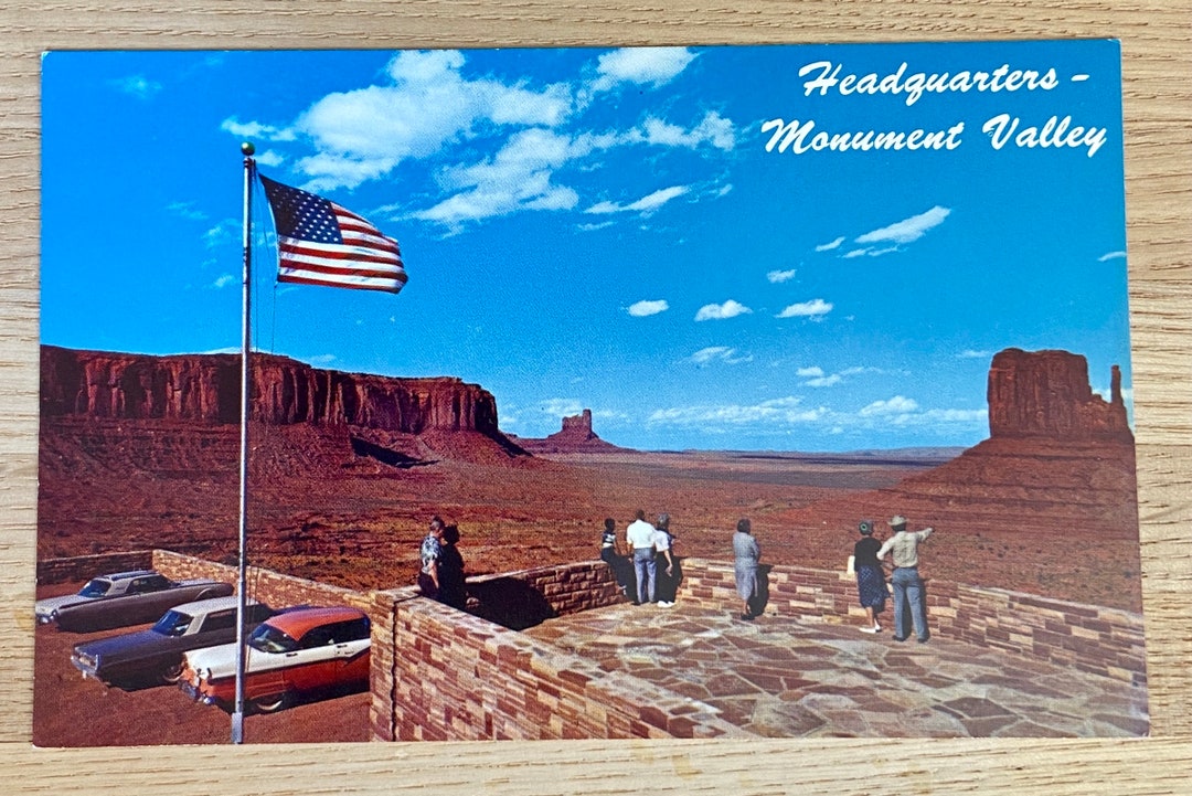 Navajo Tribal Park Vintage Postcard, Observation Deck Monument Valley ...