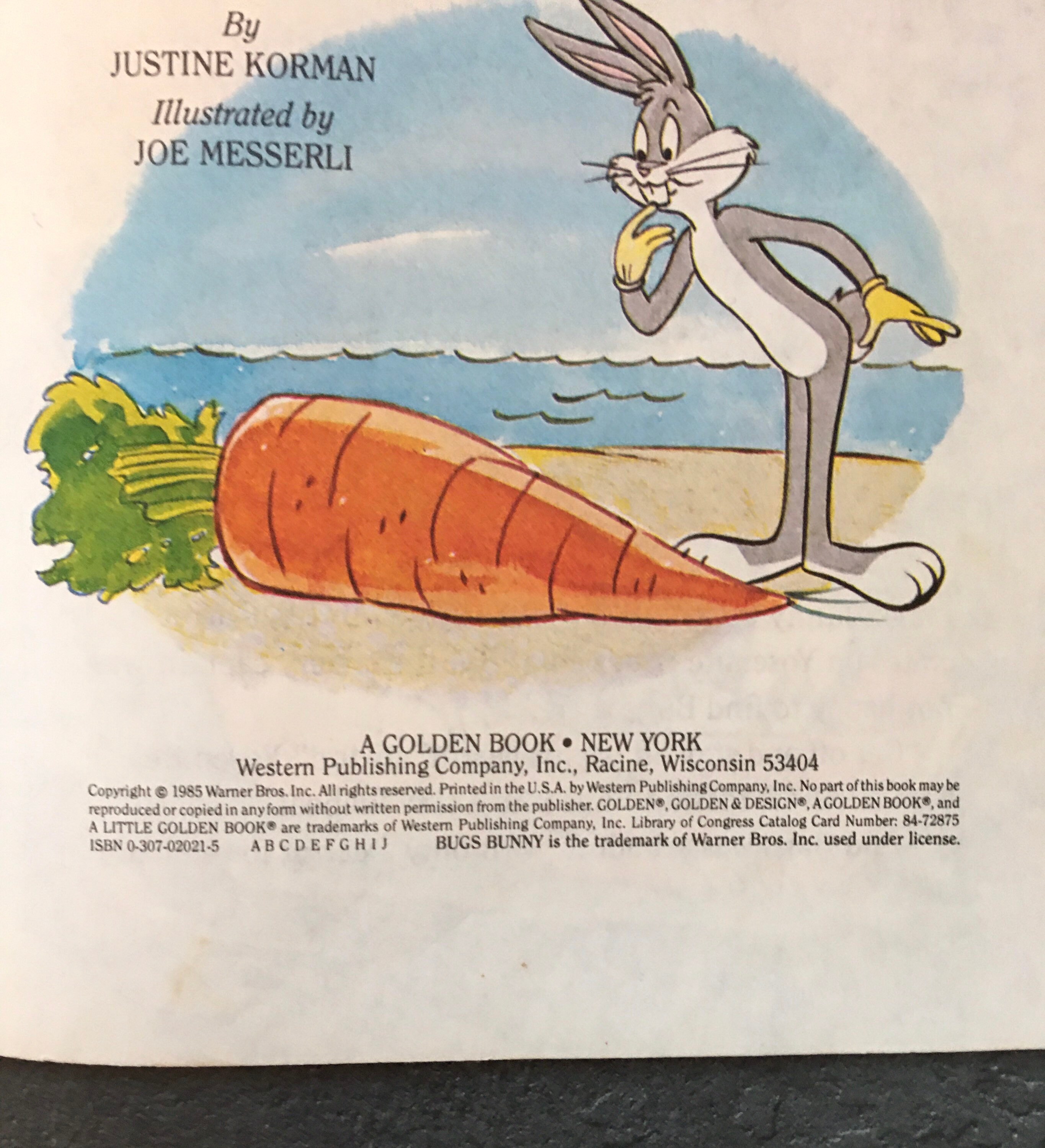 Bug's Bunny Marooned! Little Golden Book - Copyright 1983 by Warner ...