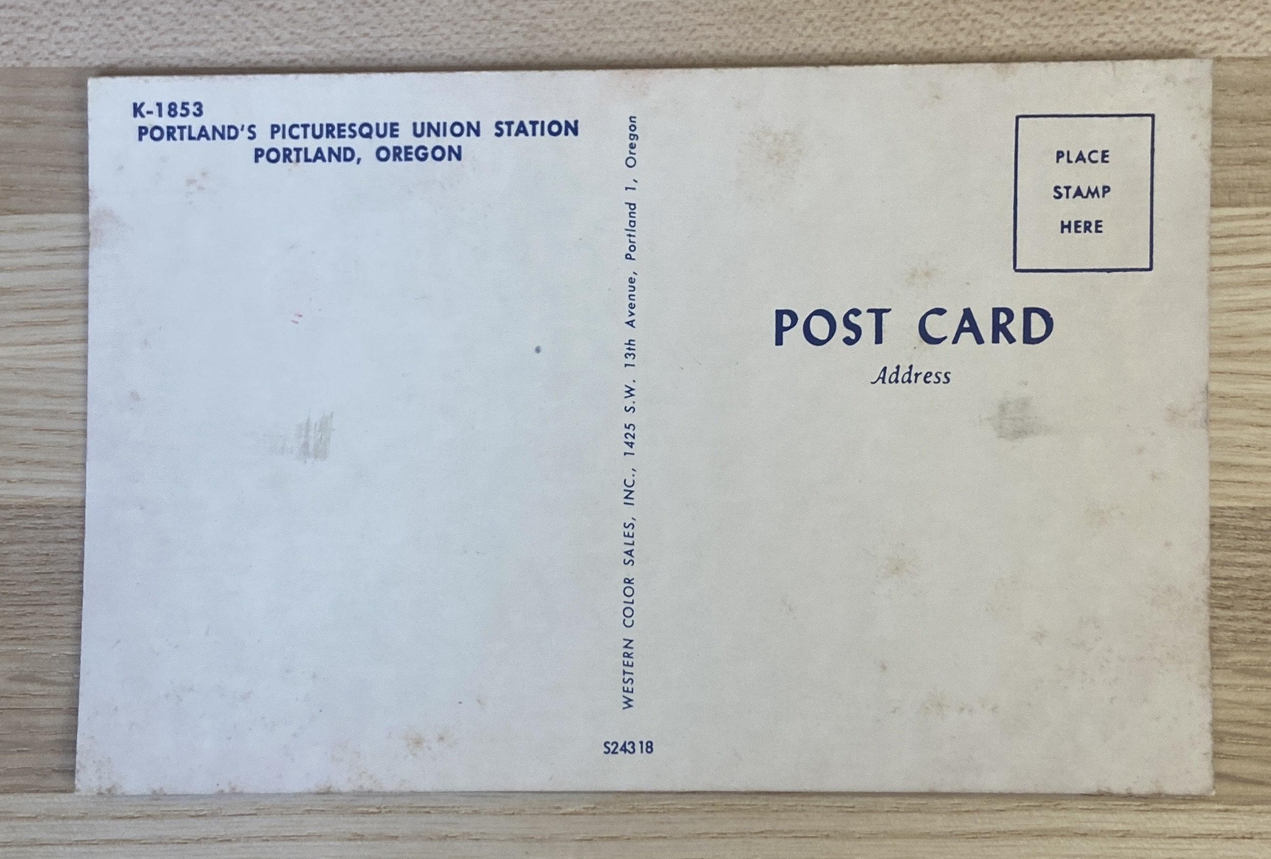 Union Station Portland Oregon Vintage Postcard, Pacific Northwest ...