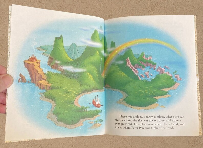 Peter Pan Little Golden Book, 1996 Collectible Hardcover Storybook ...